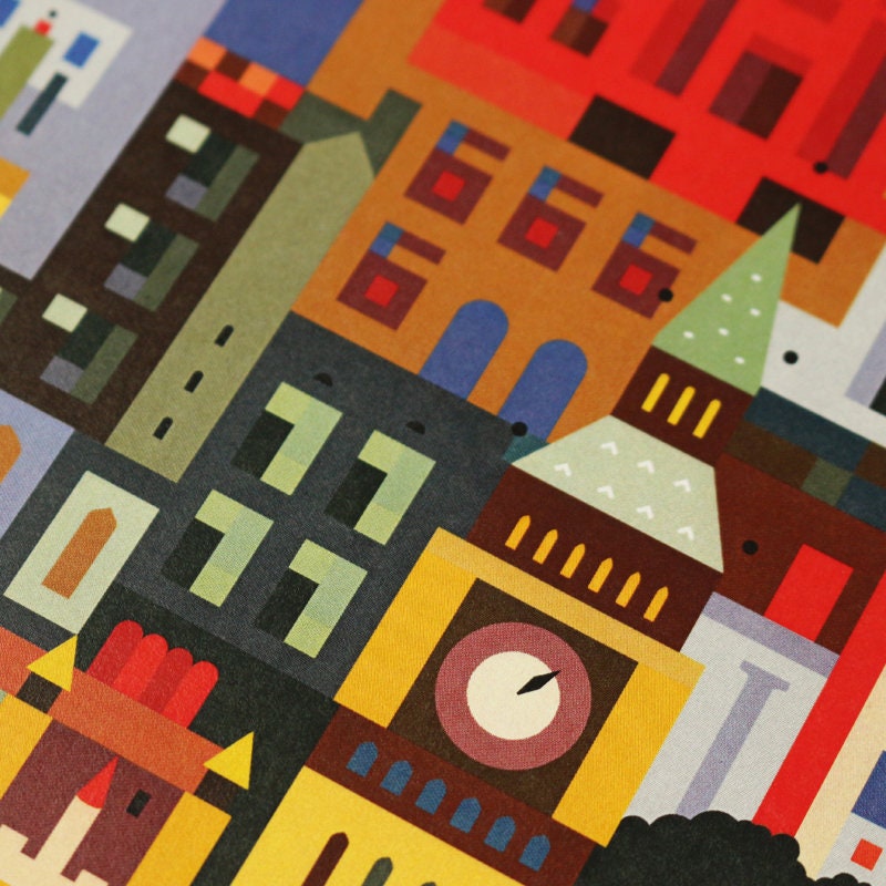 London Colourful City Poster Print A3 - Etsy