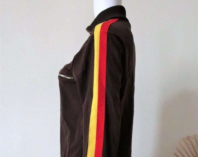 German Vintage GDR NVA Sports Track Jacket Henley Windbreaker Club Rave ...