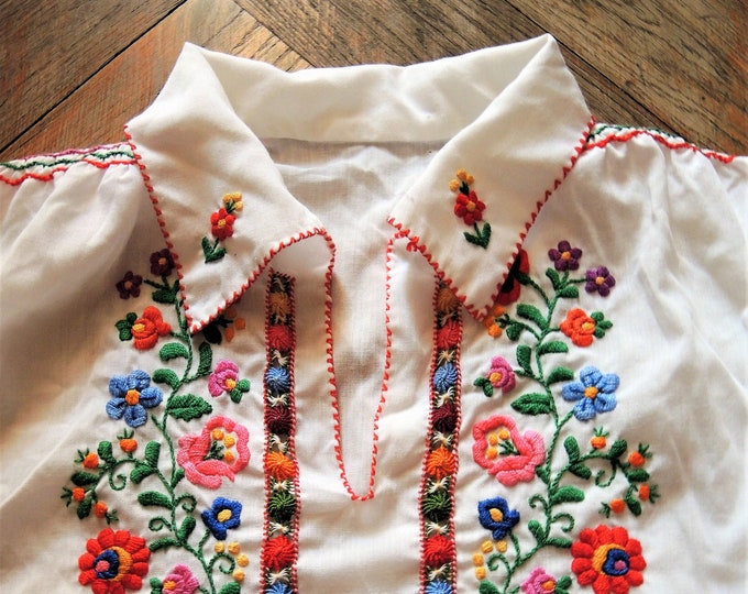 Vintage Hungarian Matyo Floral Embroidered Folklore Peasant - Etsy