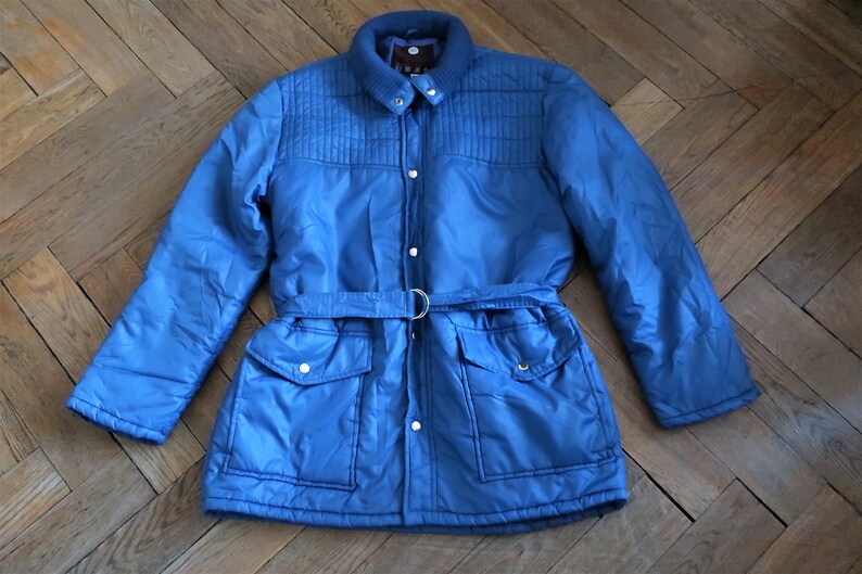 German Vintage Unser Favorit Electric Blue Padded Nylon Ski - Etsy