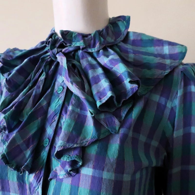 Vintage Ruffle Sleeve Blouse - Etsy