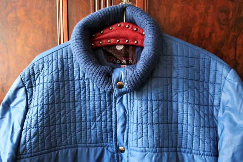 German Vintage Unser Favorit Electric Blue Padded Nylon Ski - Etsy