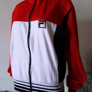 Vintage Fila Track Jacket With Color-blocking Details Sports Training ...