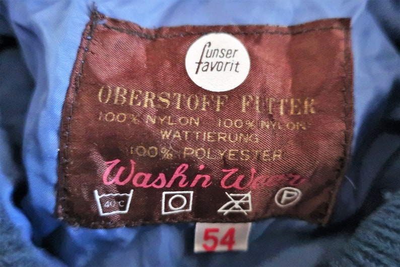 German Vintage Unser Favorit Electric Blue Padded Nylon Ski | Etsy