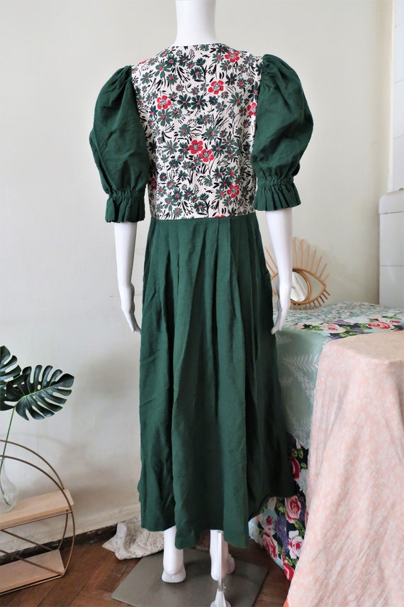 Vintage Wenger green Austrian trachten midi dress wit… - Gem