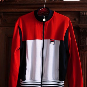 Vintage Fila Track Jacket With Color-blocking Details Sports Training ...