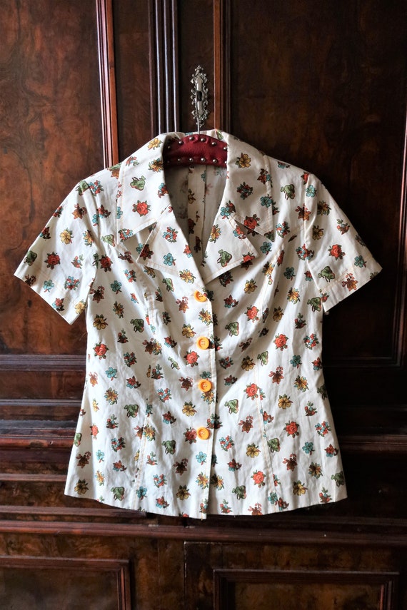 vintage blouse 1970s german - Gem