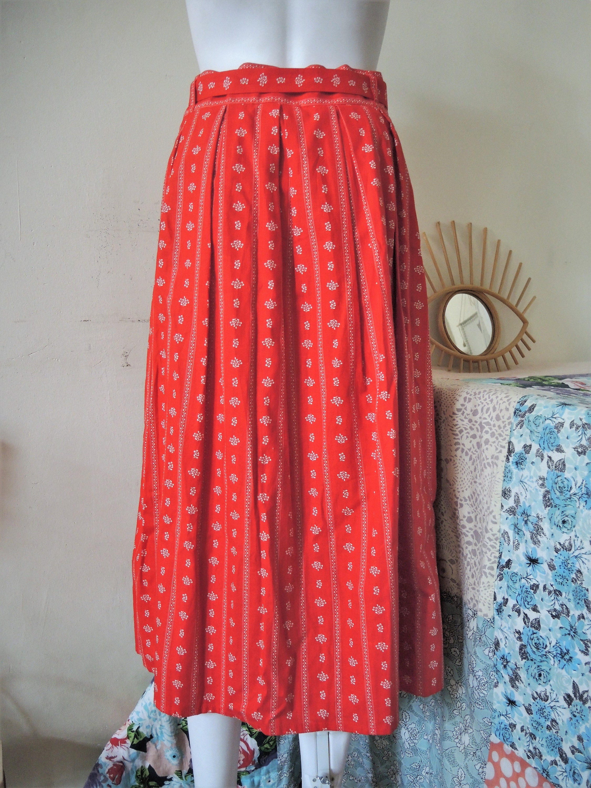 Vintage Geiger Tyrol Floral Trachten Skirt Austrian Folklore - Etsy