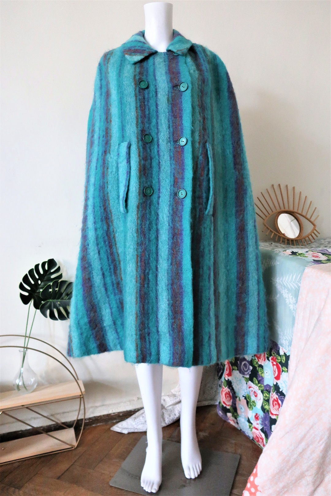 Vintage Hemmings at Donegal Design Double-breasted Handwoven Mohair ...