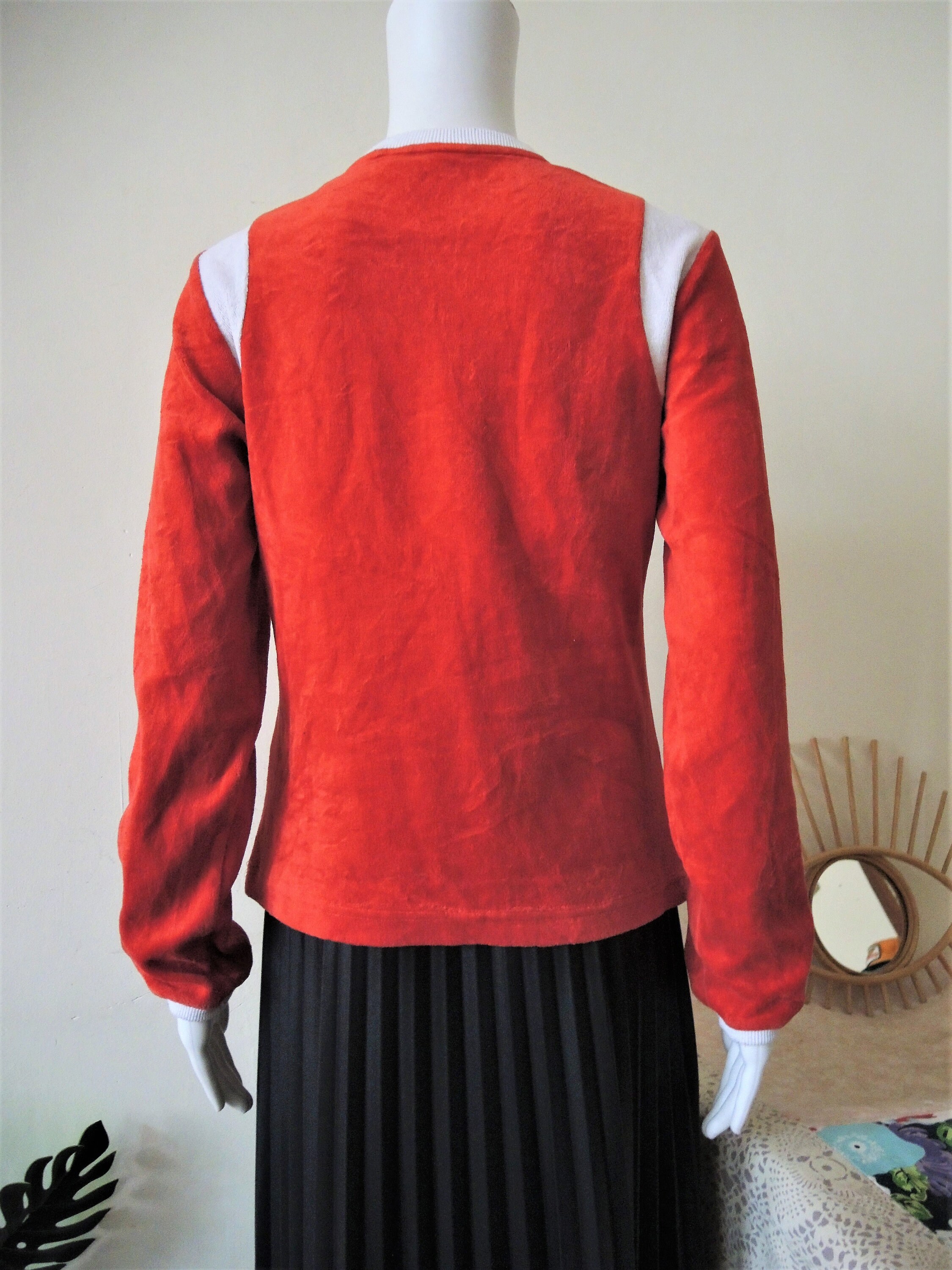 Vintage Red Puma Sweatshirt Sweater Longsleeve With V-neck Label ...