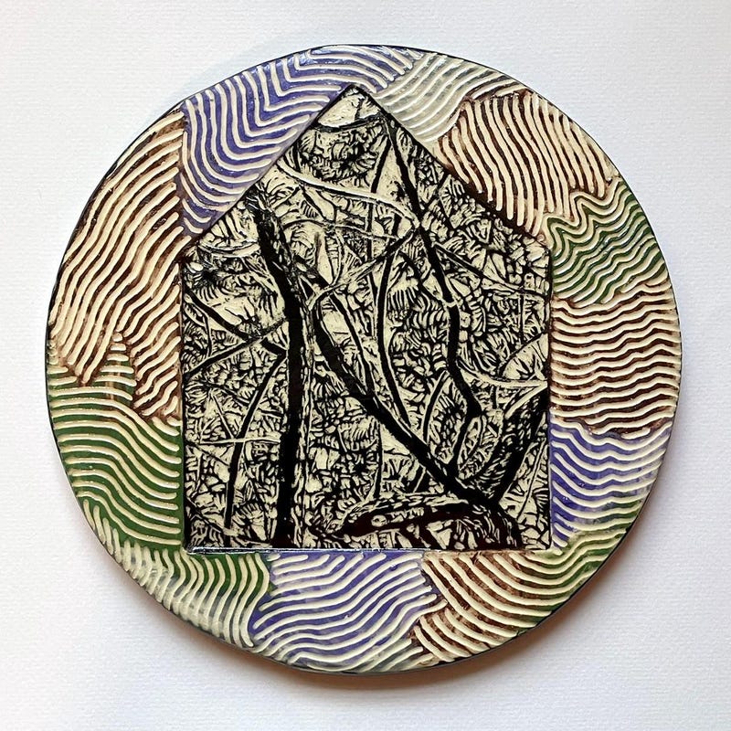 Sgraffito Tile - Etsy