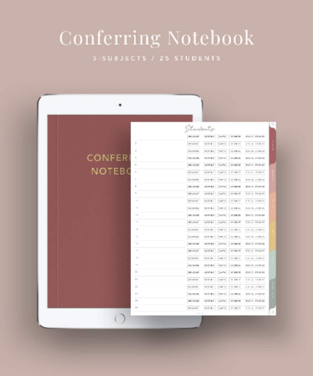 Conferring Notebook for Teachers Digital Teacher Notebook Digital ...