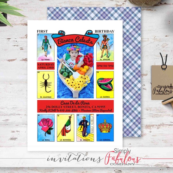 Loteria Themed Invitation - Etsy