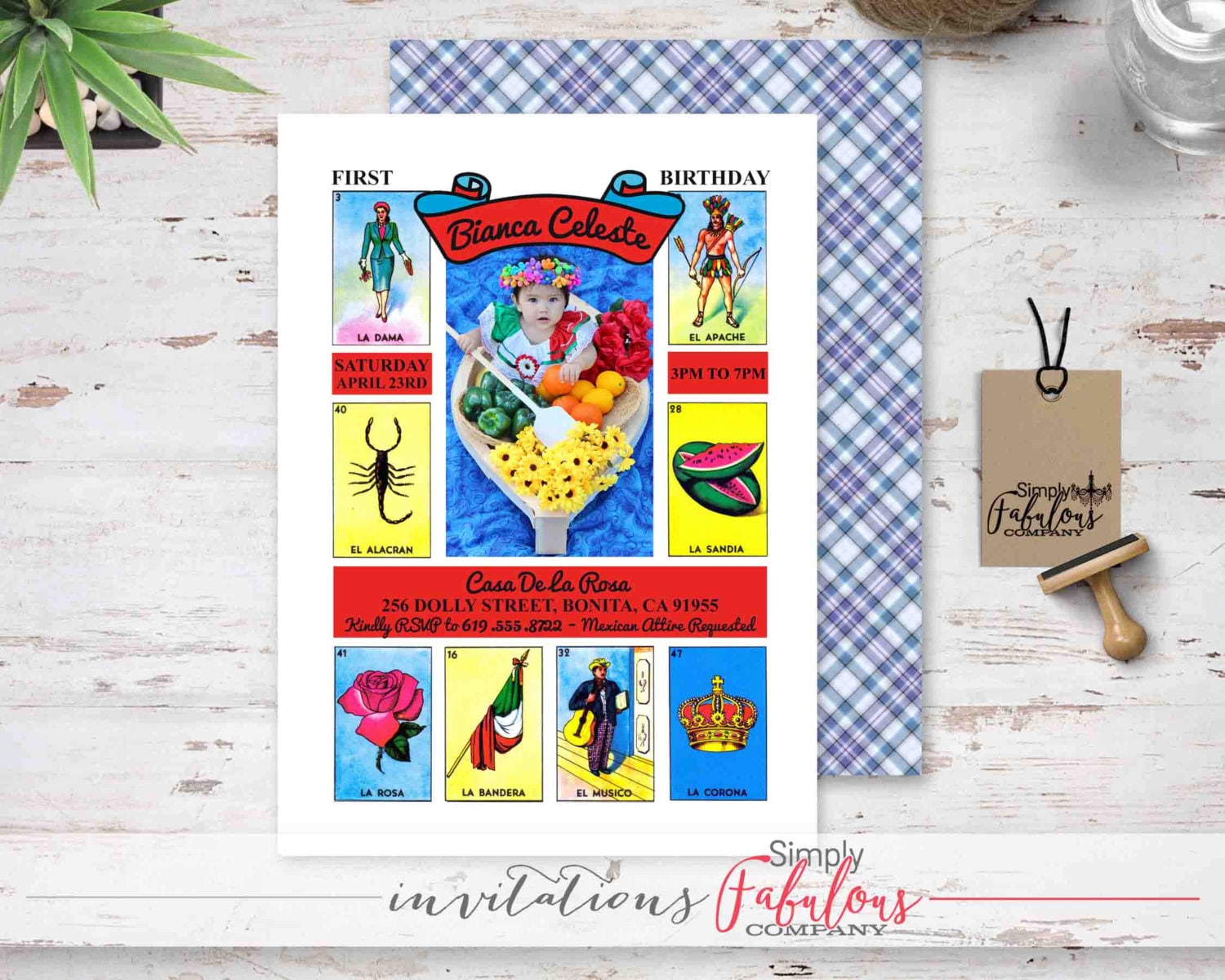 Mexican Loteria Fiesta Invitation Loteria Birthday Fiesta | Etsy