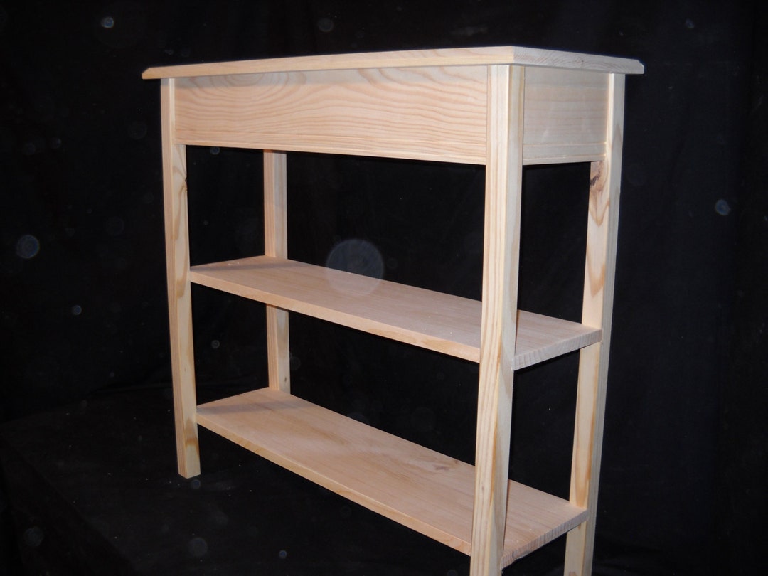 Unfinished 36" Console, Sofa, 11"deep Beveled Edge Pine Table W/2 ...