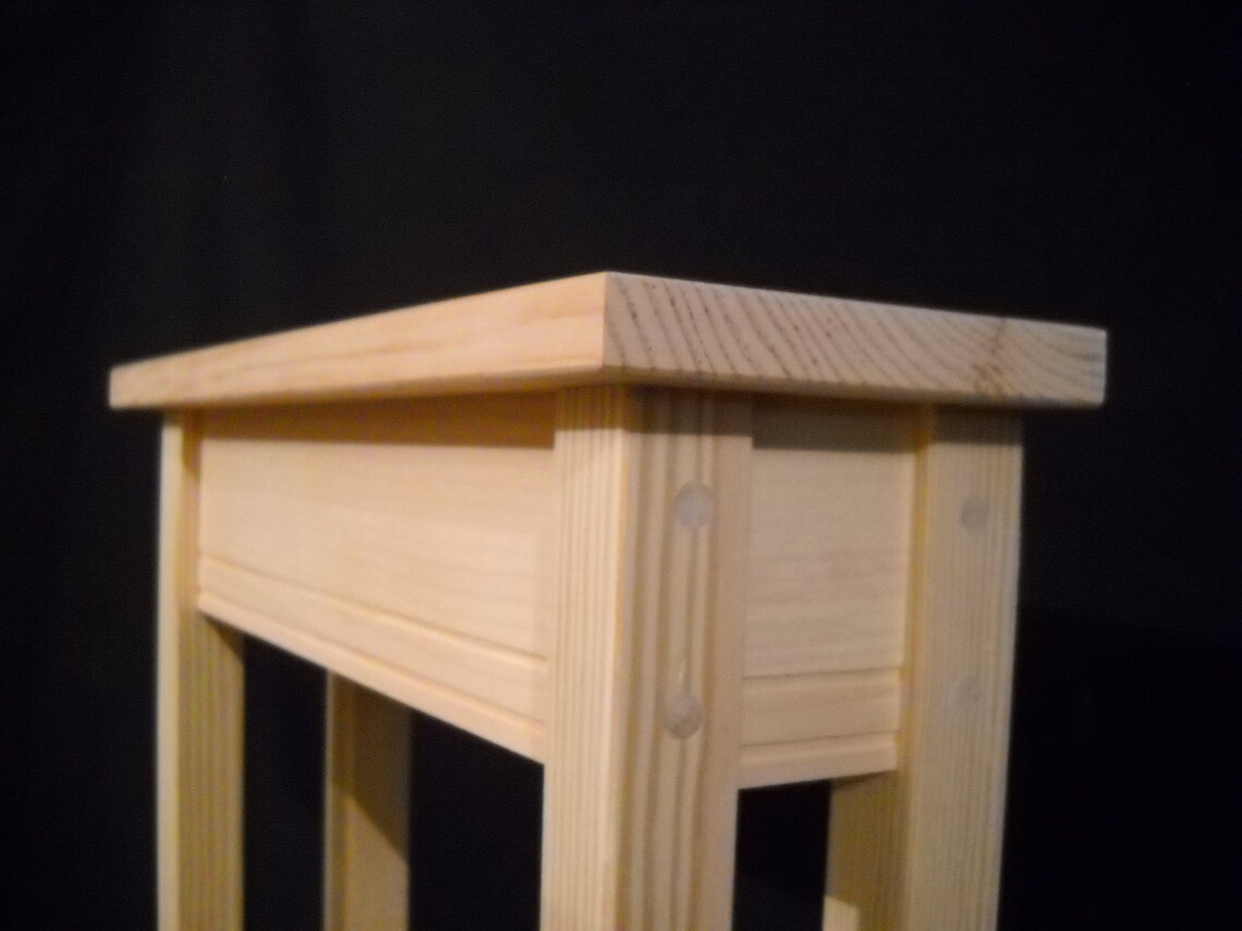 Unfinished 24" EXTRA NARROW Shaker Square Edge Style Console, Sofa Pine ...