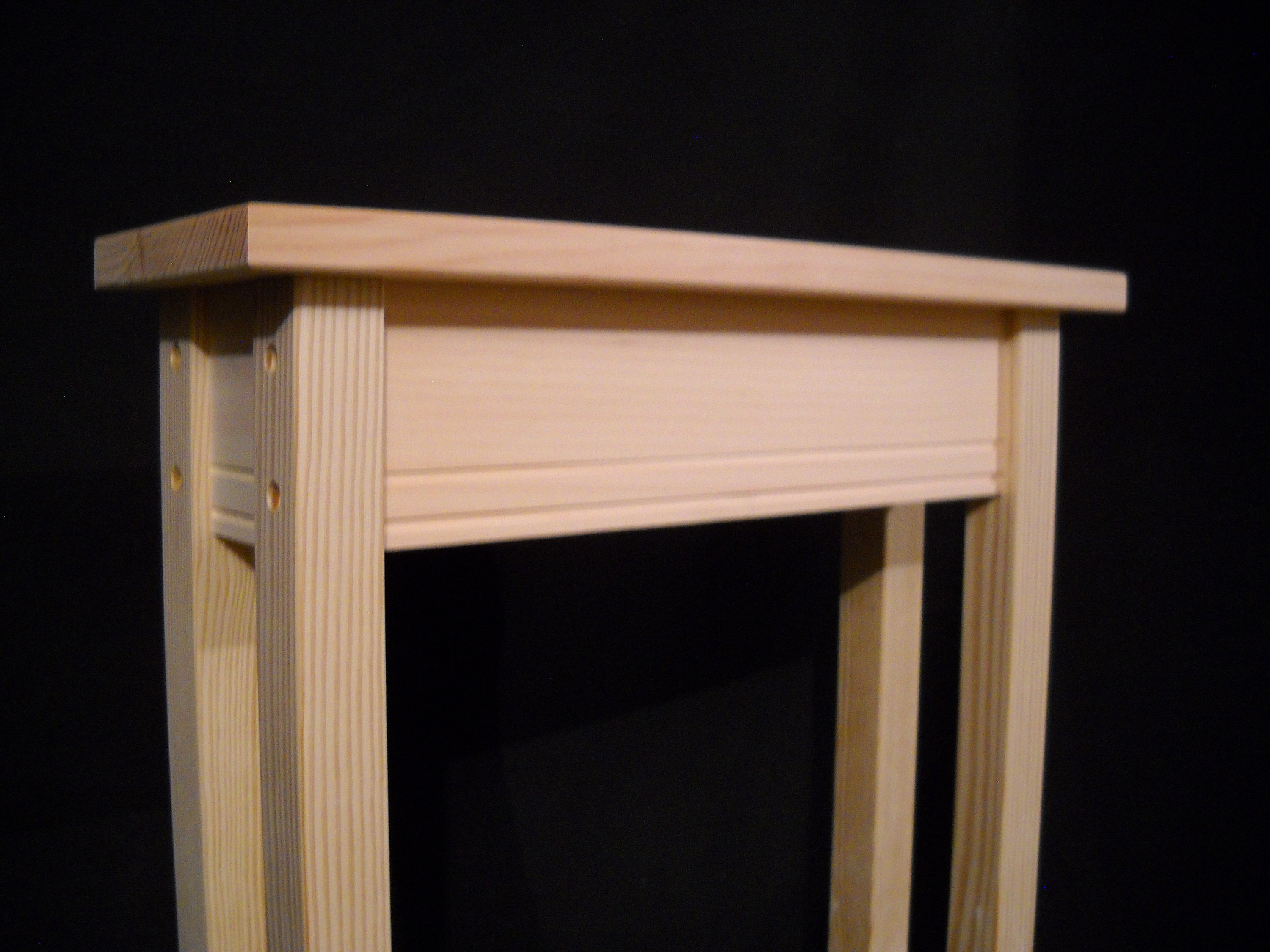 Unfinished 18" EXTRA NARROW Shaker Square Edge Style Console, Sofa ...