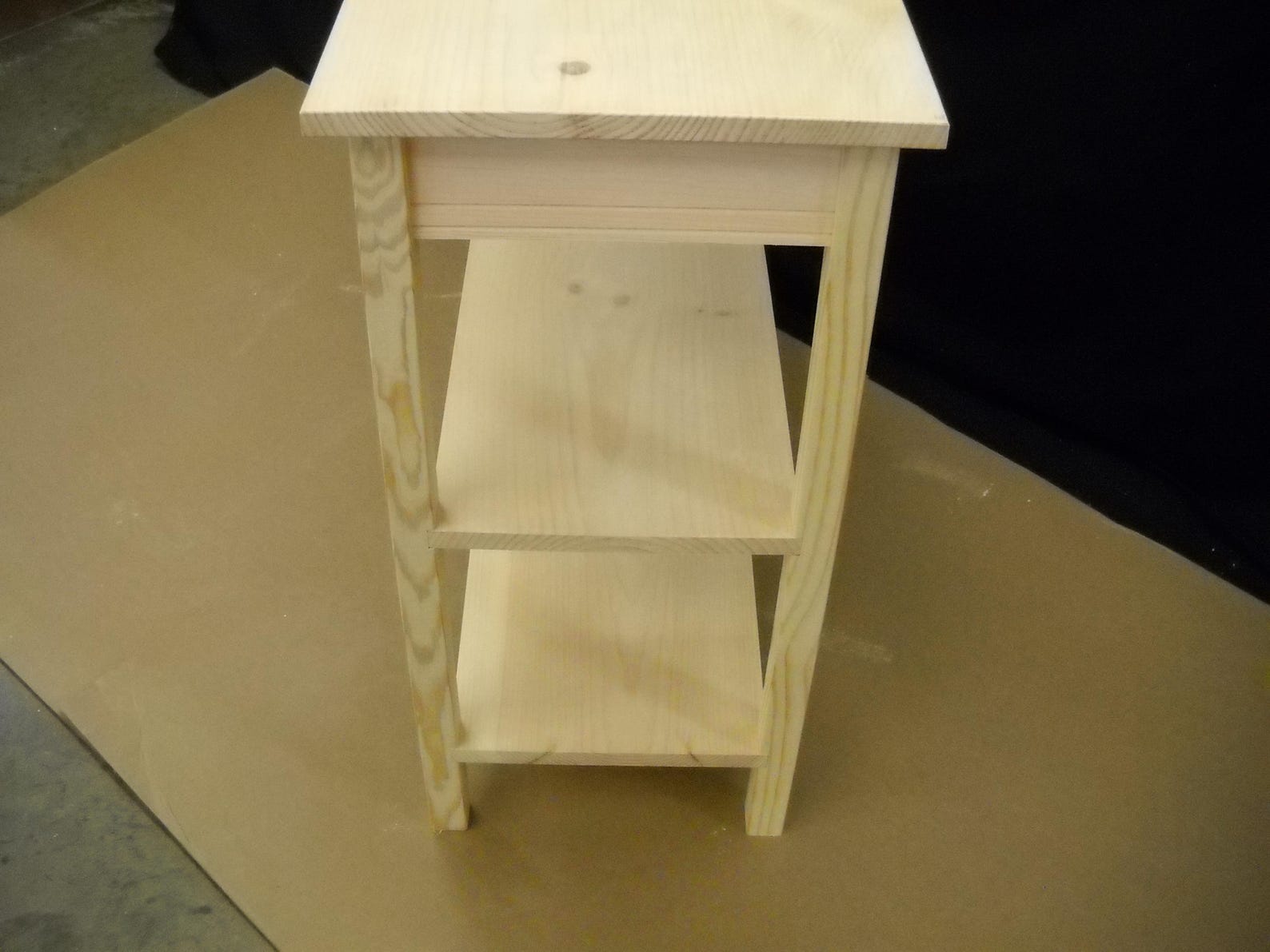 Unfinished 38"x15" Deep Console Pine Table W/2 Shelves - Etsy