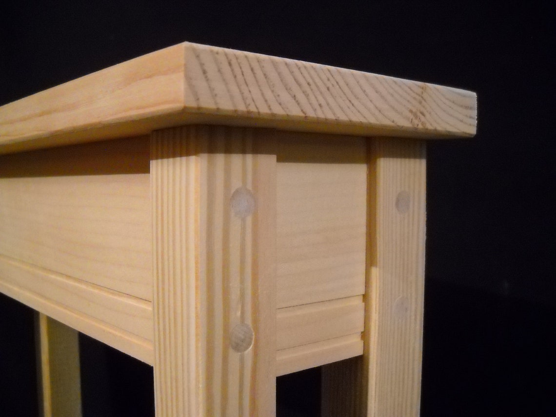 Unfinished 18" EXTRA NARROW Shaker Square Edge Style Console, Sofa ...