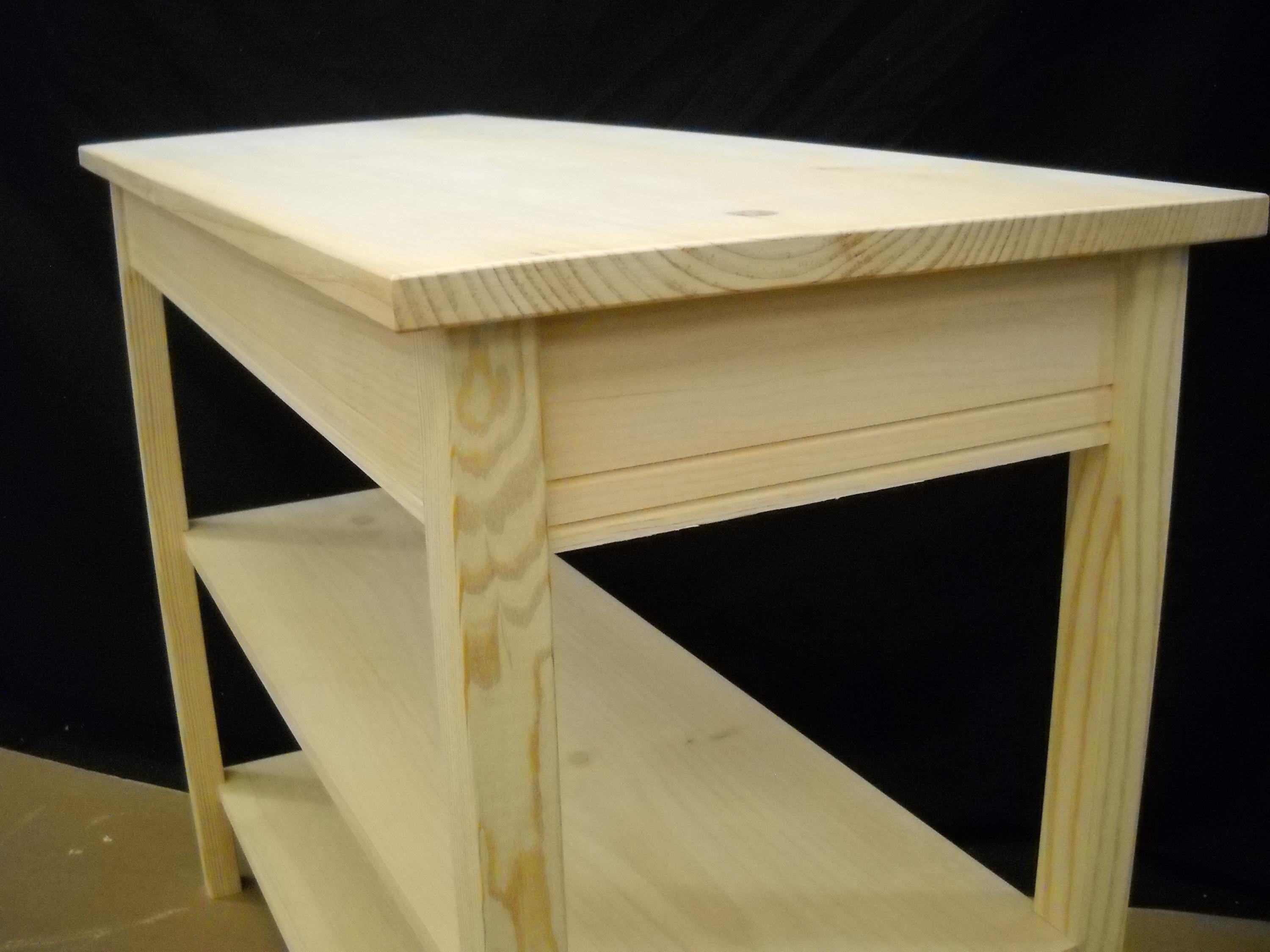 Unfinished 38"x15" Deep Console Pine Table W/2 Shelves - Etsy
