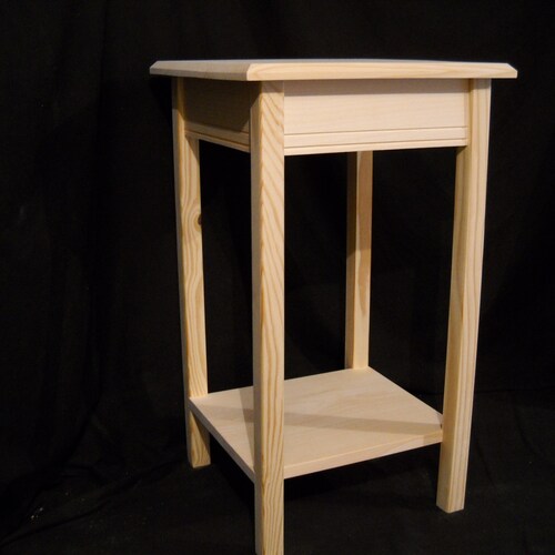 Unfinished Single or Set Pine End Table Beveled Edge Style - Etsy