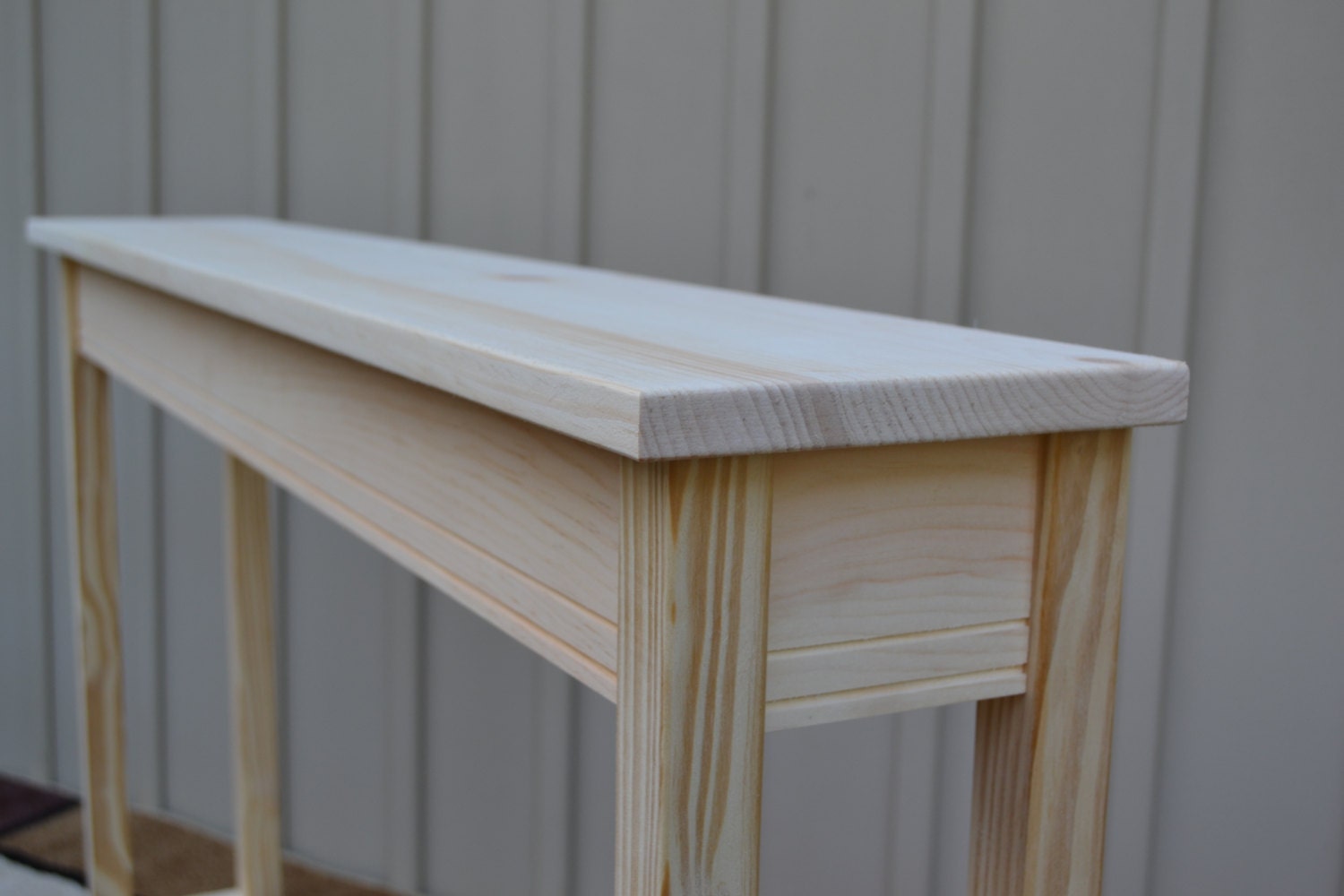 Unfinished 46 Narrow Shaker Square Edge Style Console | Etsy