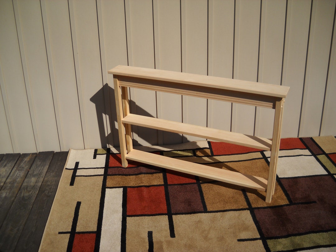 Unfinished 36" EXTRA NARROW Shaker Square Edge Style Console, Sofa ...