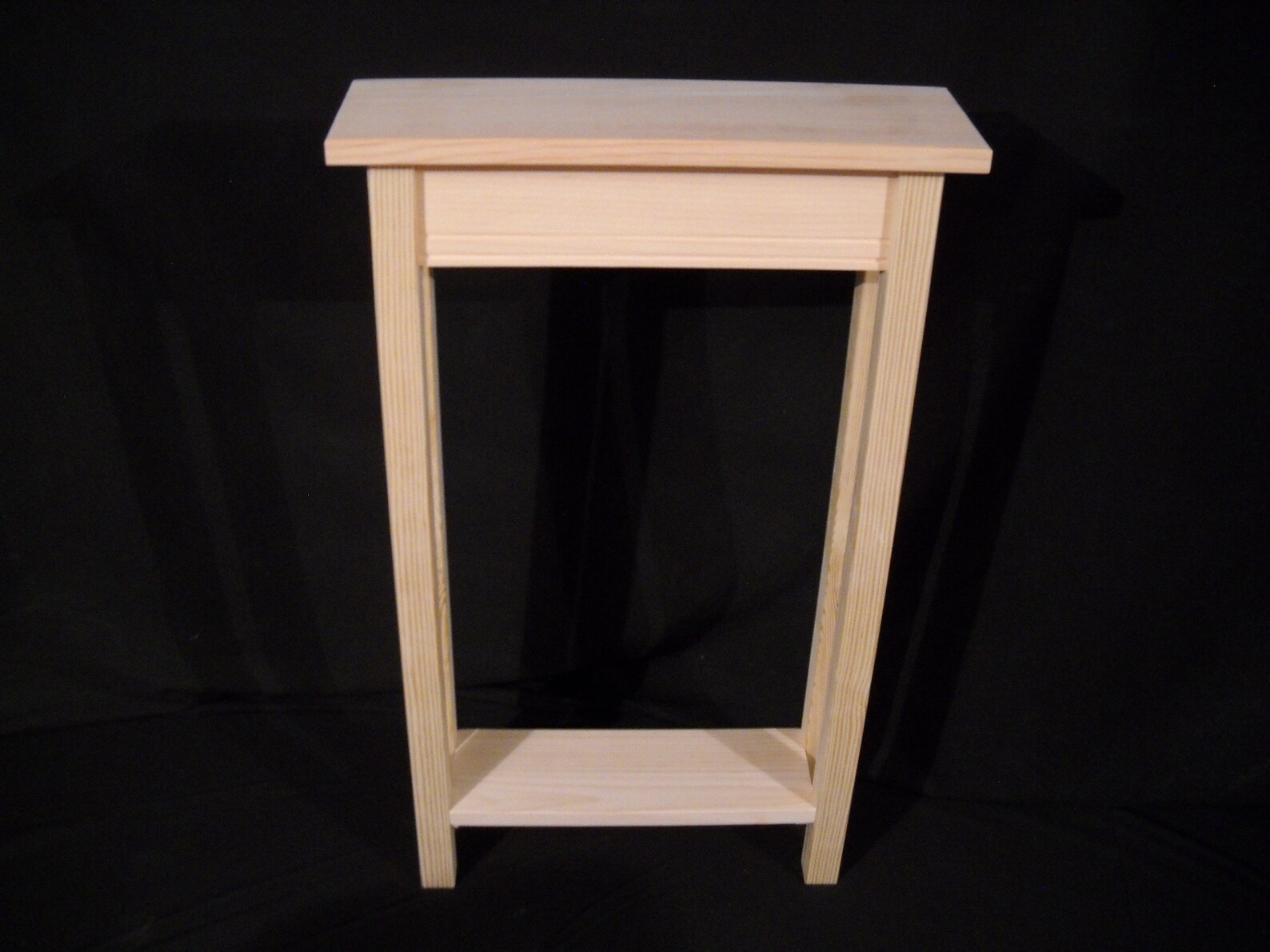 Unfinished 18" EXTRA NARROW Shaker Square Edge Style Console, Sofa ...