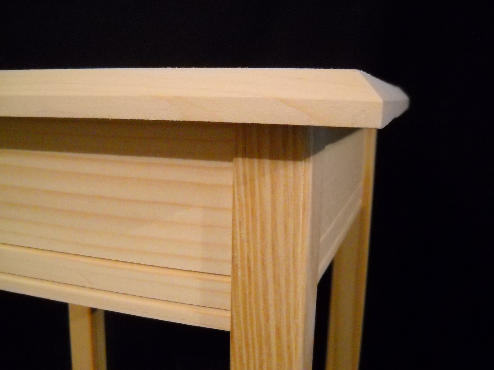 Unfinished Single or Set Pine End Table Beveled Edge Style - Etsy