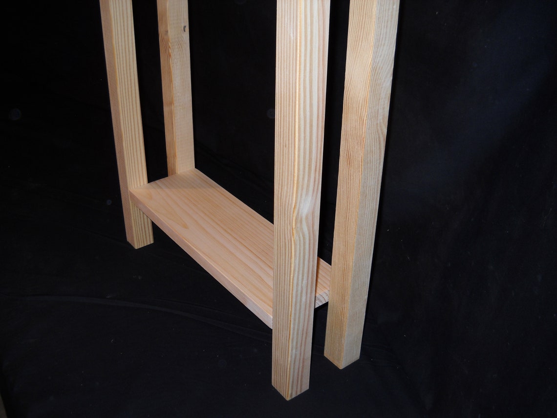 Unfinished 18" EXTRA NARROW Shaker Square Edge Style Console, Sofa ...