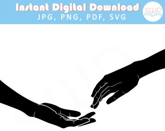 Hands Touching Svg - Etsy