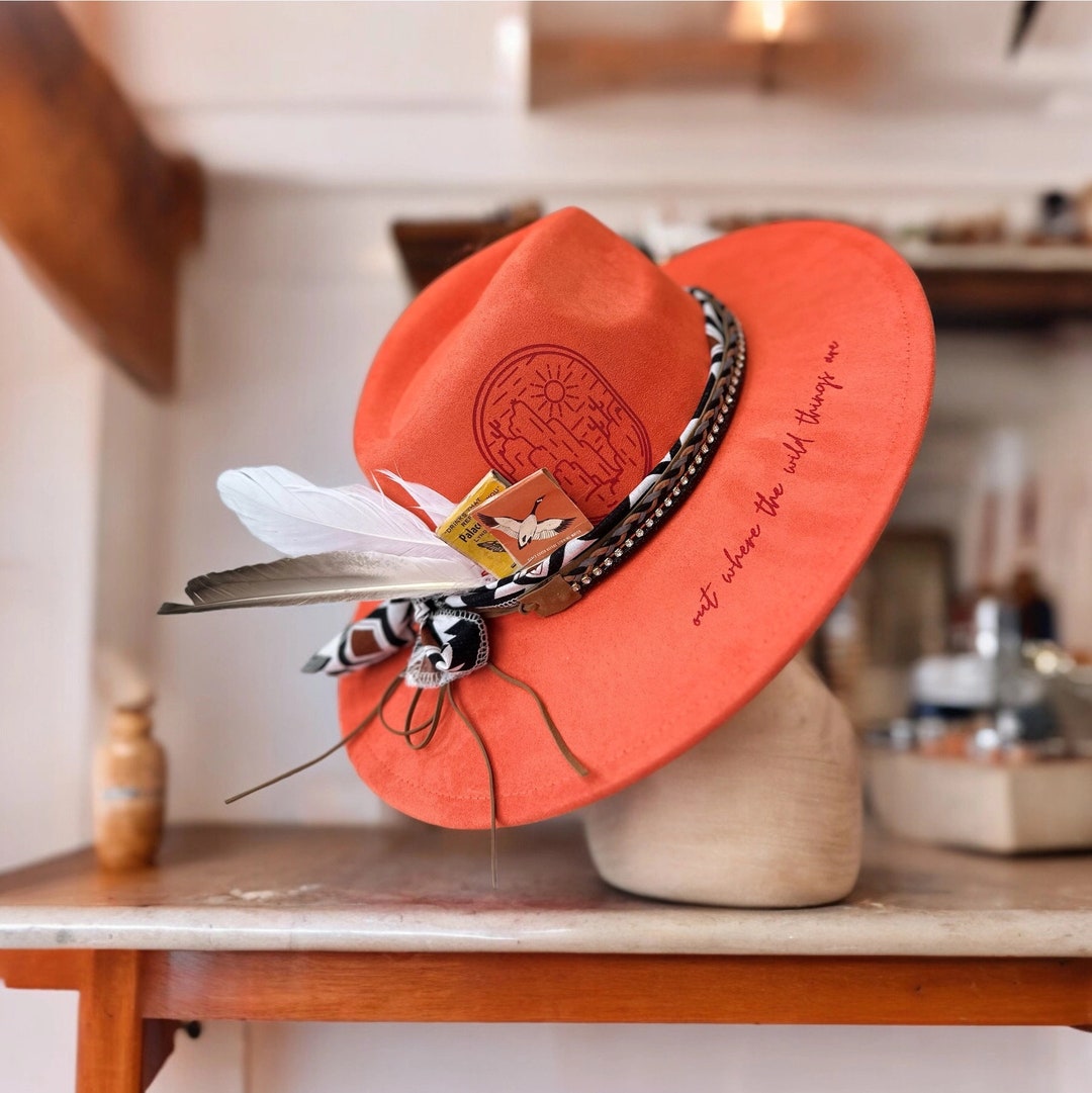 Out Where the Wild Things Are Cactus Mountain Burnt Hat Cowboy Rancher Western - Etsy