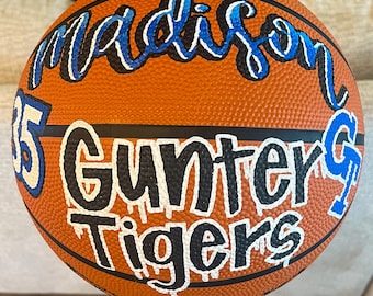 Merry Christmas Hand Painted Basketball Holiday Gift for Her Sports ...