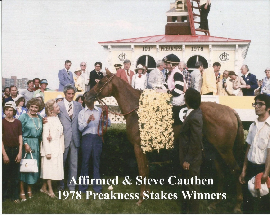 AFFIRMED and Connections in the 1978 Preakness Stakes Winners Circle - Etsy