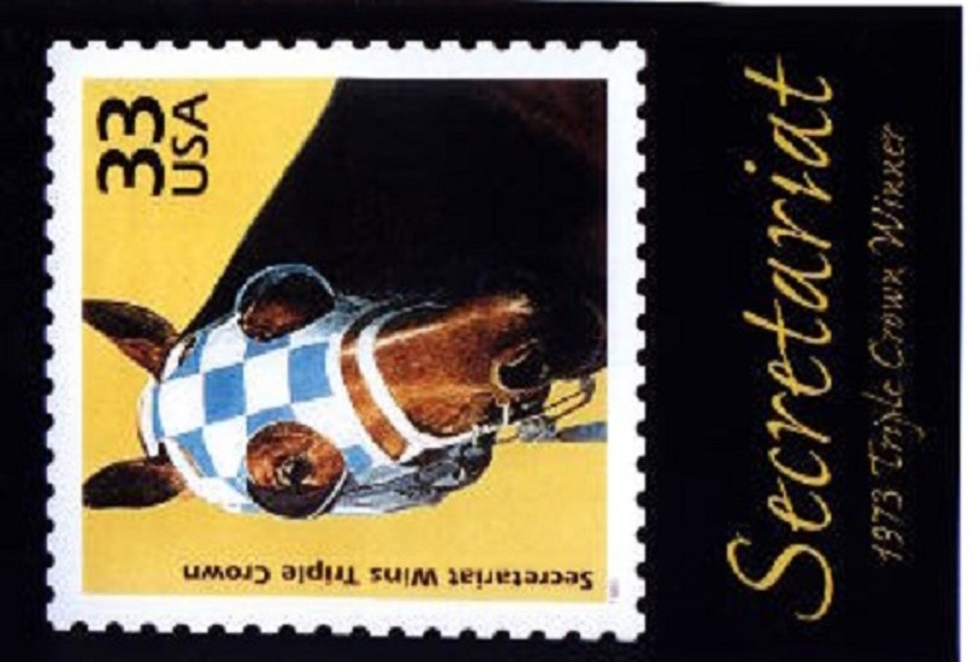 SECRETARIAT - .33 Postage Stamp Poster in UNUSED, MINT Condition - Etsy