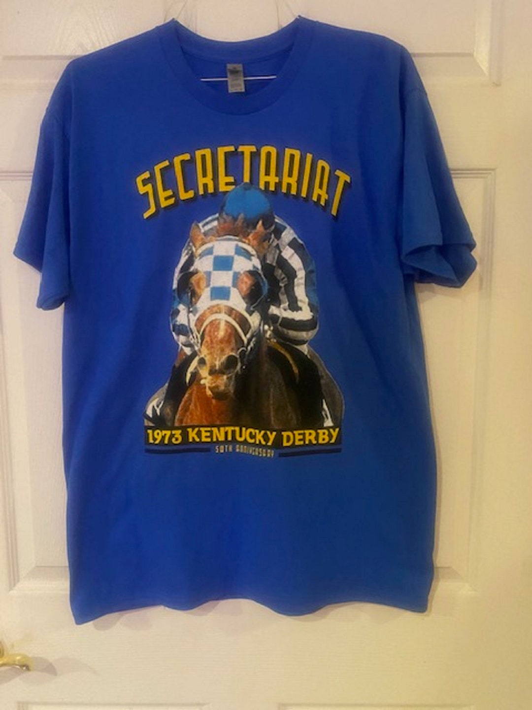 Size XL SECRETARIAT - 50th Anniversary Blue Shirt - Unworn, New ...