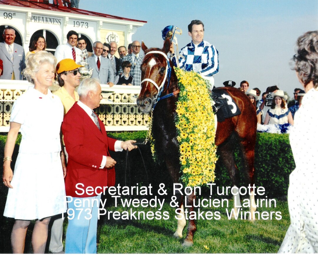SECRETARIAT and Connections in the 1973 Preakness Stakes Winners Circle ...