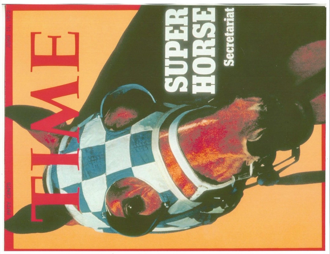 SECRETARIAT - Time Magazine Cover 22" X 28" Poster in UNUSED, MINT ...