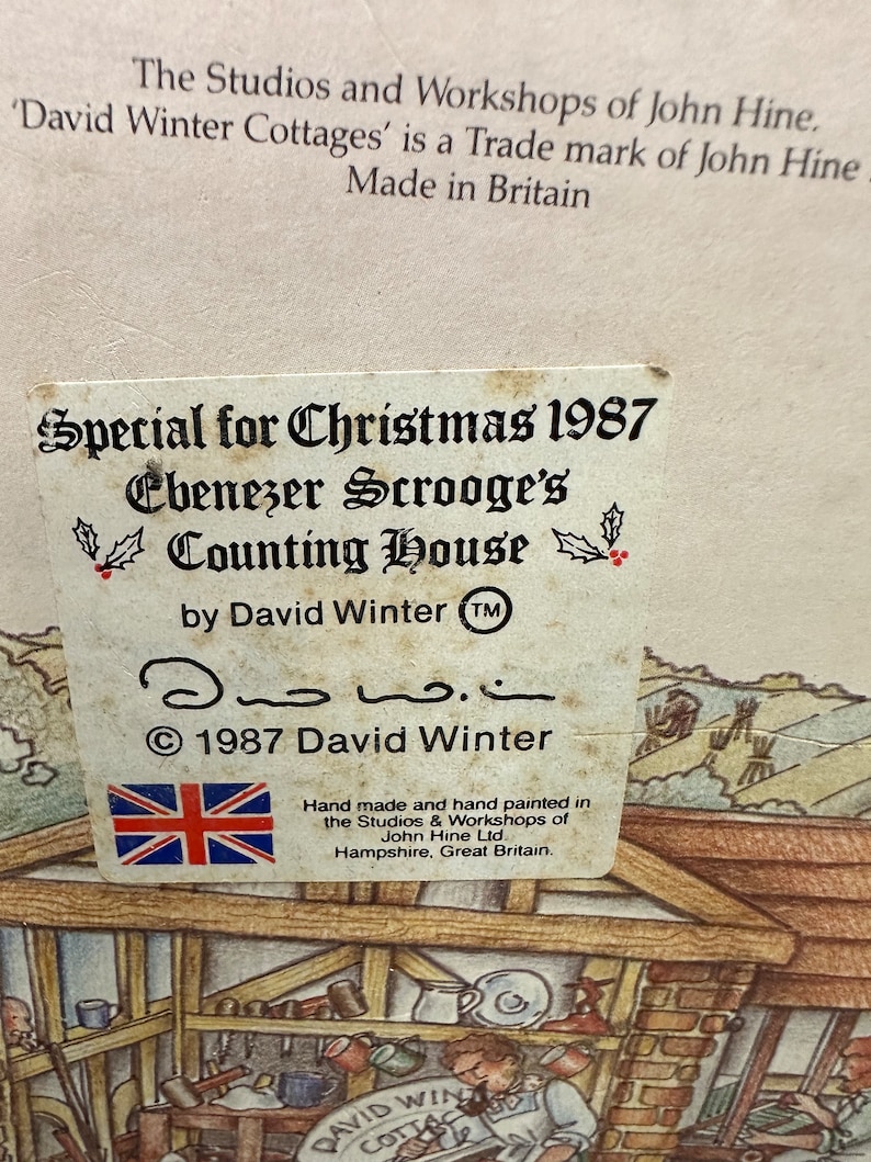 David Winter Cottages “ebenezer Scrooge’s Counting House”. - Etsy