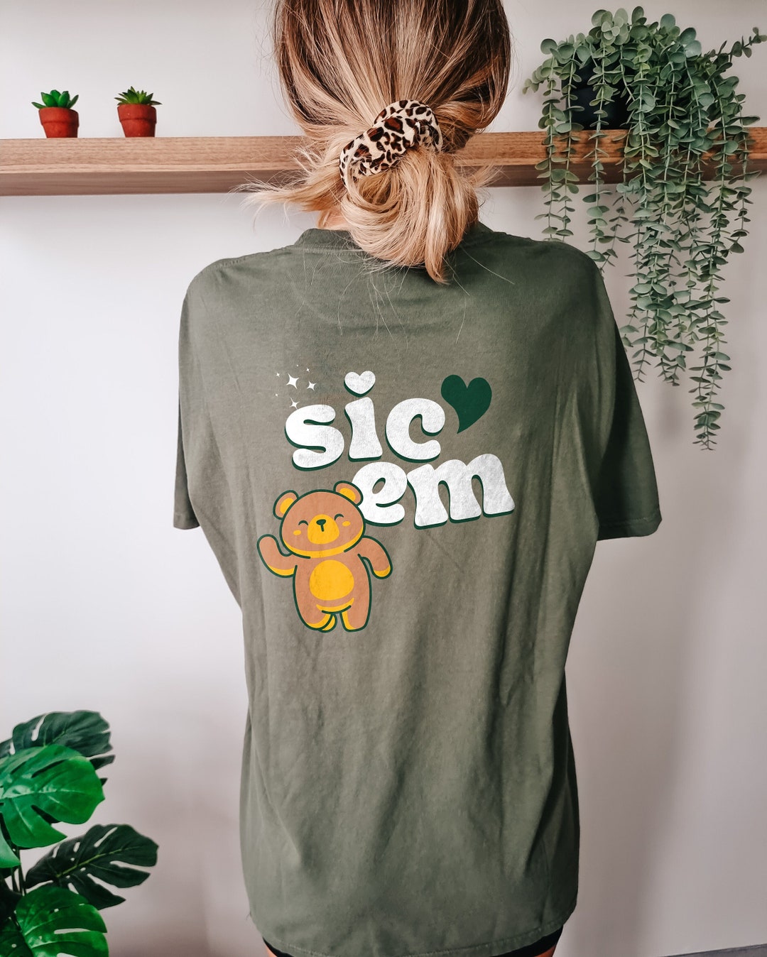 Baylor Sic 'em Bears Shirt: Retro Hearts, College Pride - Etsy
