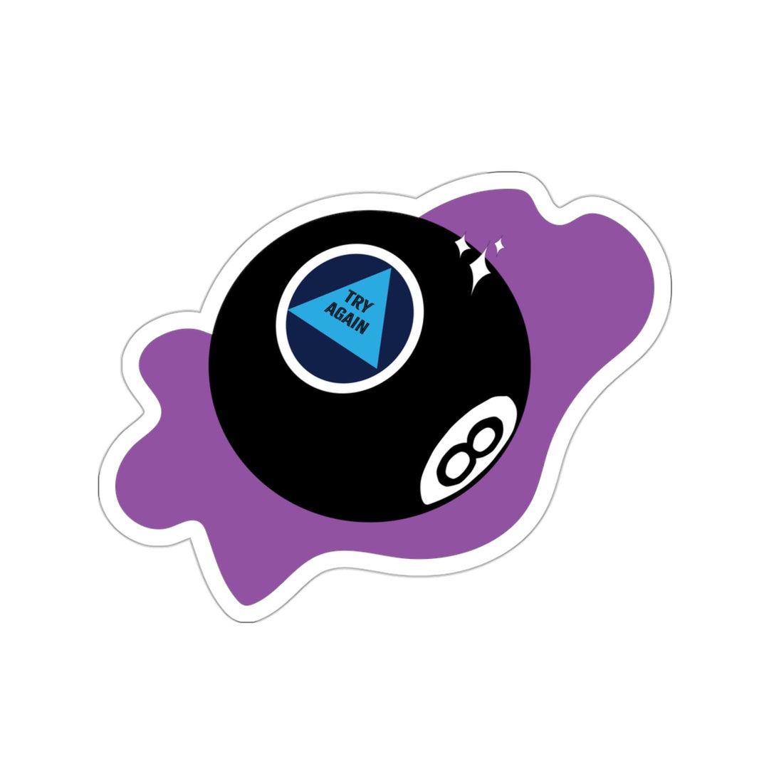 Magic 8 Ball Sticker | Trendy Decal for Cool Sticker Trends | Try Again ...