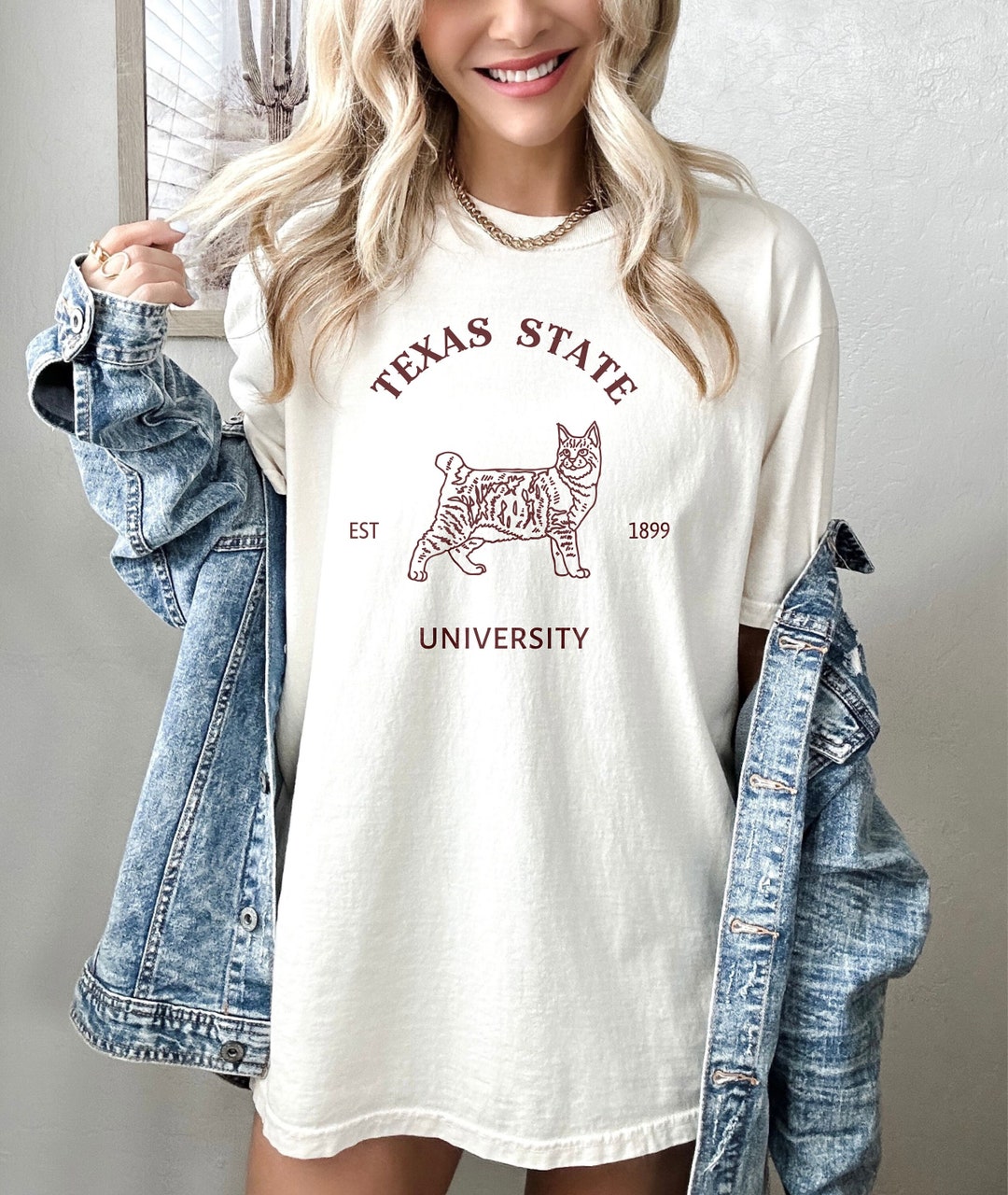 Texas State Bobcat Pride Shirt - Roar With Bobcat Spirit - Oversized Game Day Tee - Etsy