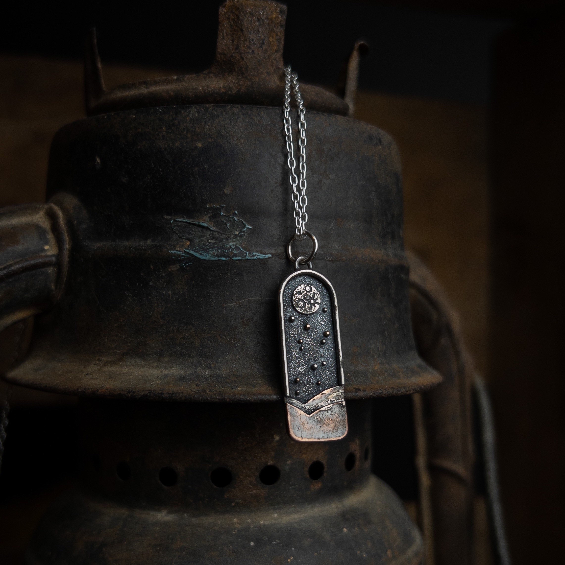 Full Moon Sterling Silver Handcrafted Rustic Lunar Charm Necklace ...