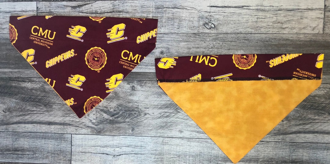 Central Michigan University Over Collar Dog Bandana, CMU Chippewas Pet ...