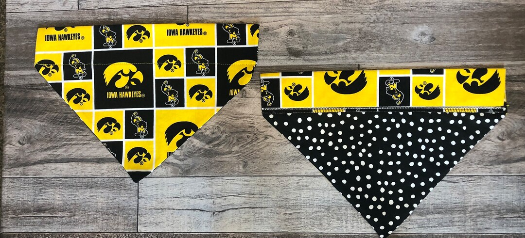 Iowa Hawkeyes Over Collar Dog Bandana, University of Iowa Pet Scarf ...