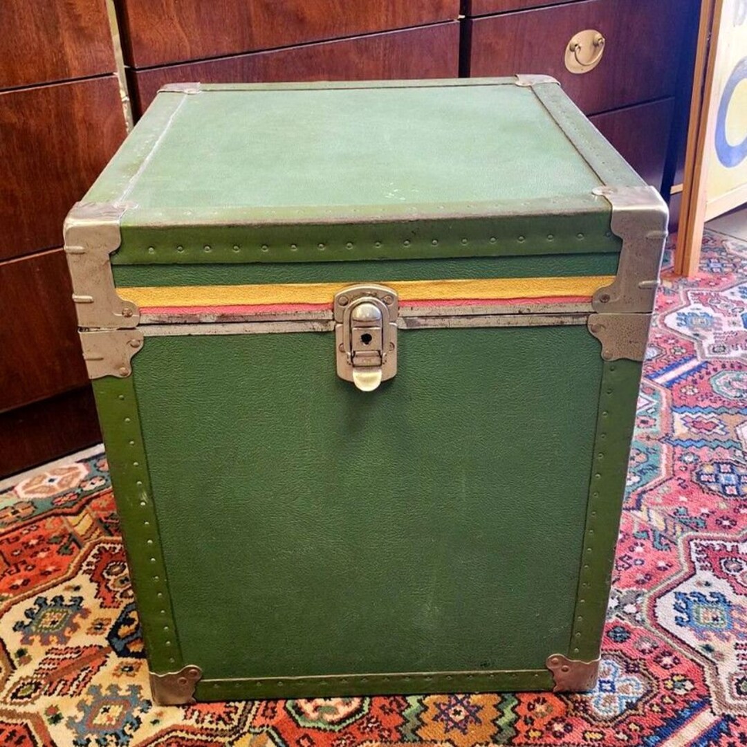 Vintage Stanley Green Storage Trunk Box End Table Decor - Etsy