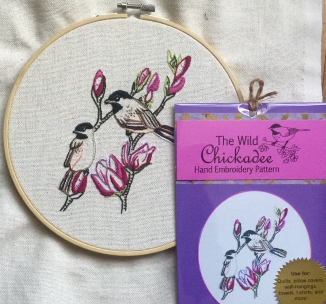 Chickadees in a Magnolia Hand Embroidery PDF Instant Download - Etsy