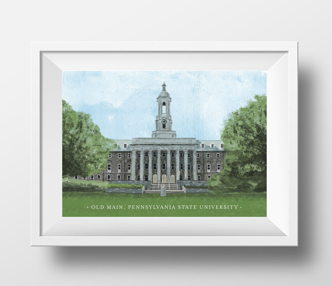 PSU Old Main Print - Etsy