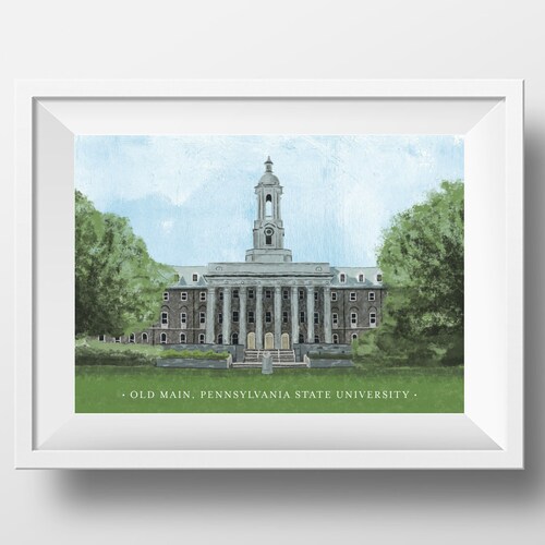 State College Skyline Poster Print Art Pennsylvania | Etsy