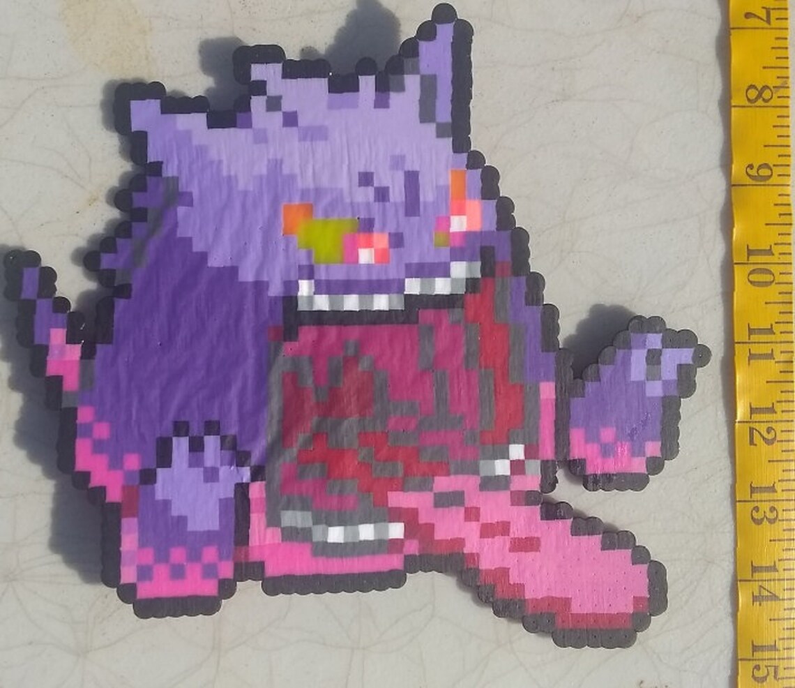 G-max Gengar Pokemon Perler Art - Etsy Singapore